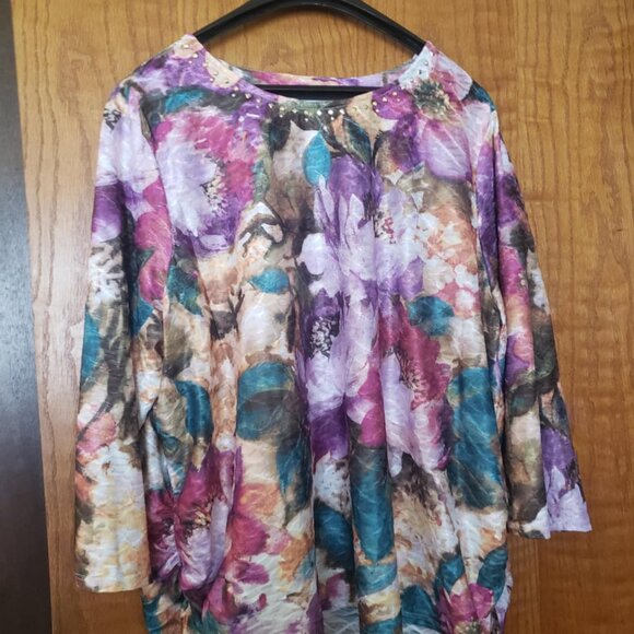 Alfred Dunner | Tops | Alfred Dunner Woman Floral Pattern Lightweight ...